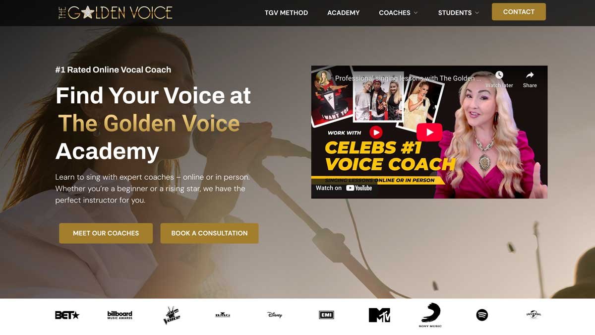 Student Login - The Golden Voice Academy
